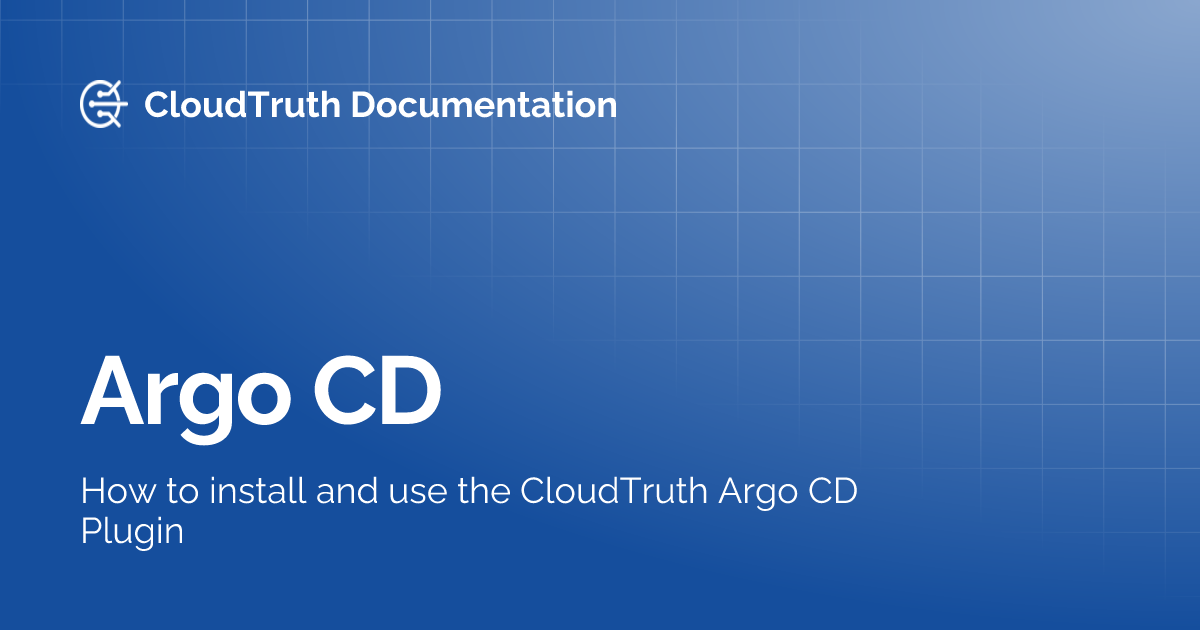 Argo CD | CloudTruth Documentation