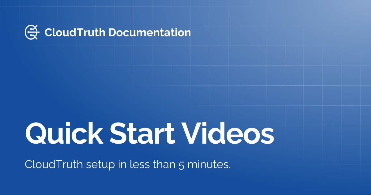 Quick Start Videos | CloudTruth Documentation